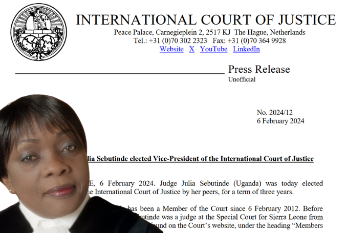 Uganda’s Judge Sebutinde Promoted to ICJ Vice-President for Term of ...